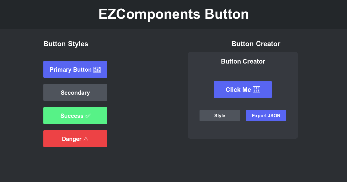 EZComponents Button - Discord-Style Button Components